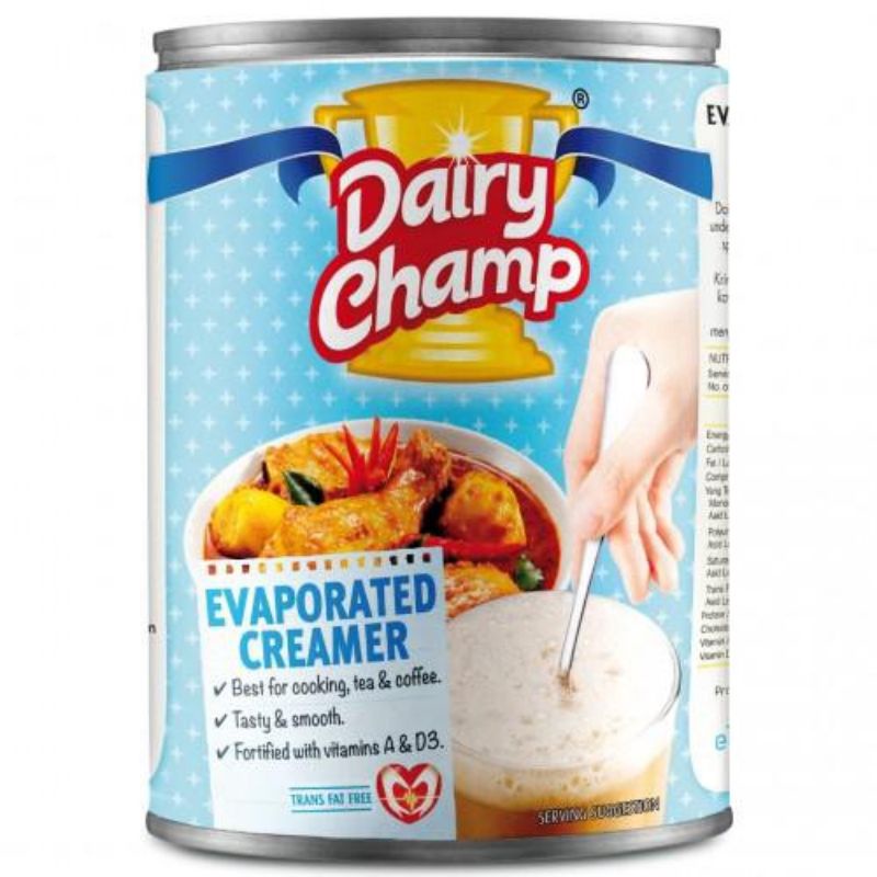 💥SALE💥 DAIRY CHAMP Evaporated Milk / Krimer Sejat (390g) | Shopee Malaysia
