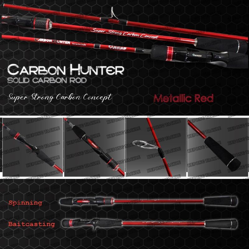 OPASS CARBON HUNTER SOLID ROD SPINING | Shopee Malaysia