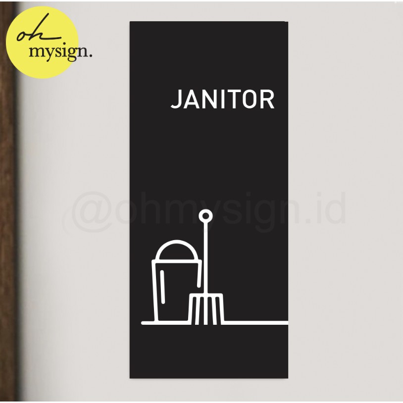 Janitor Acrylic SIGN | Acrylic SIGNAGE JANITOR | Shopee Malaysia