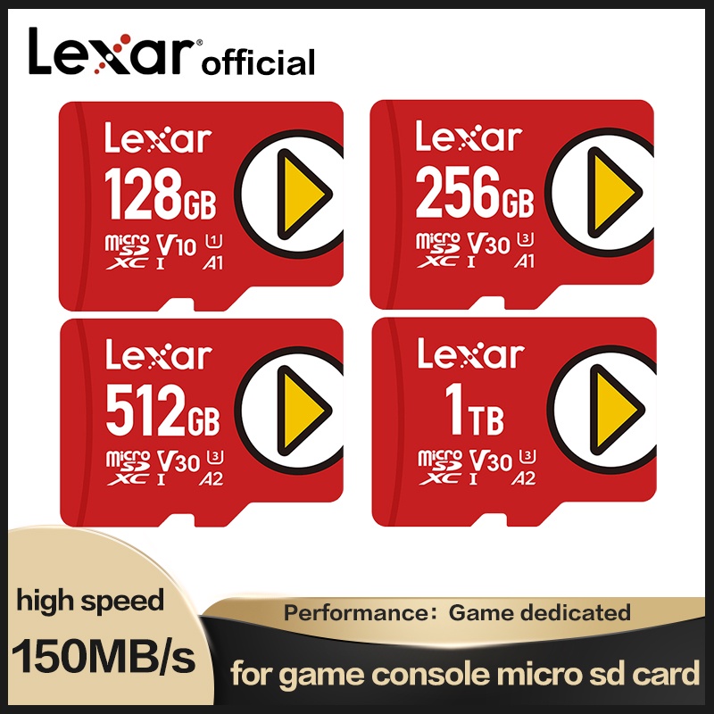 Lexar Play Micro SD Card 128GB 256GB 512GB 1TB Card A1 A2 Read Speed 150M/s Memory Card UHS-I ...