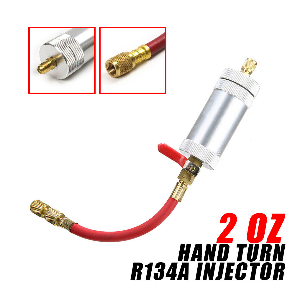 💯xiaoyuny💯Oil&Dye Injector R134A R12 R22 2OZ Hand Turn Pump Oil ...