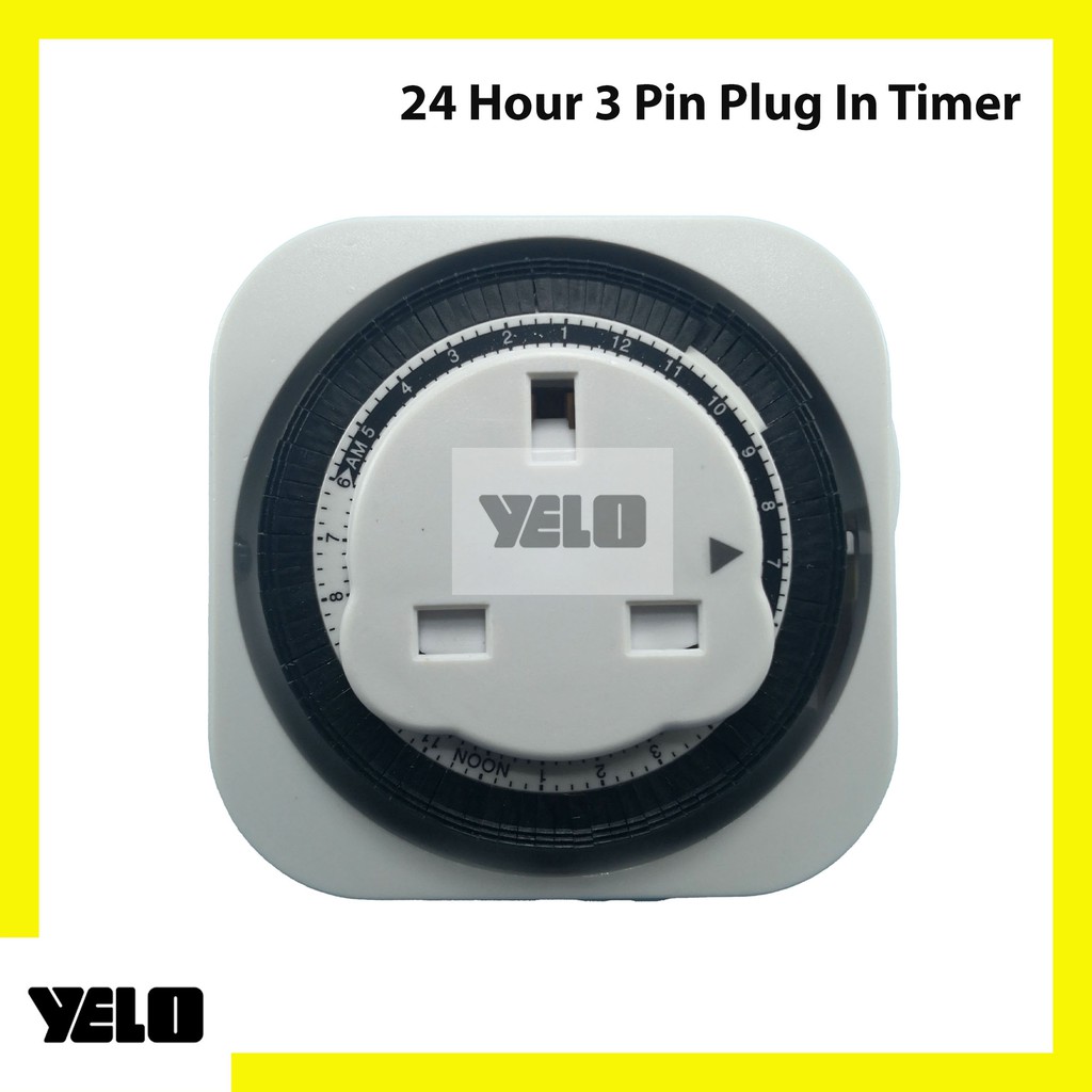 13A 24Hours 24HT Plug In Segment Square White Timer Switch Plug ...