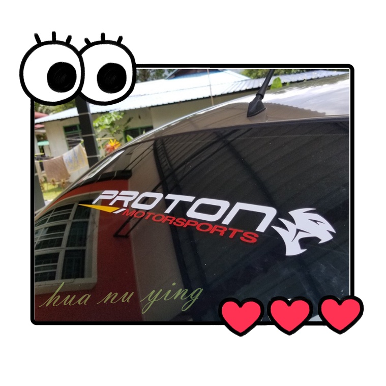 Windshield Sticker proton 70.5cm x 9cm | Shopee Malaysia