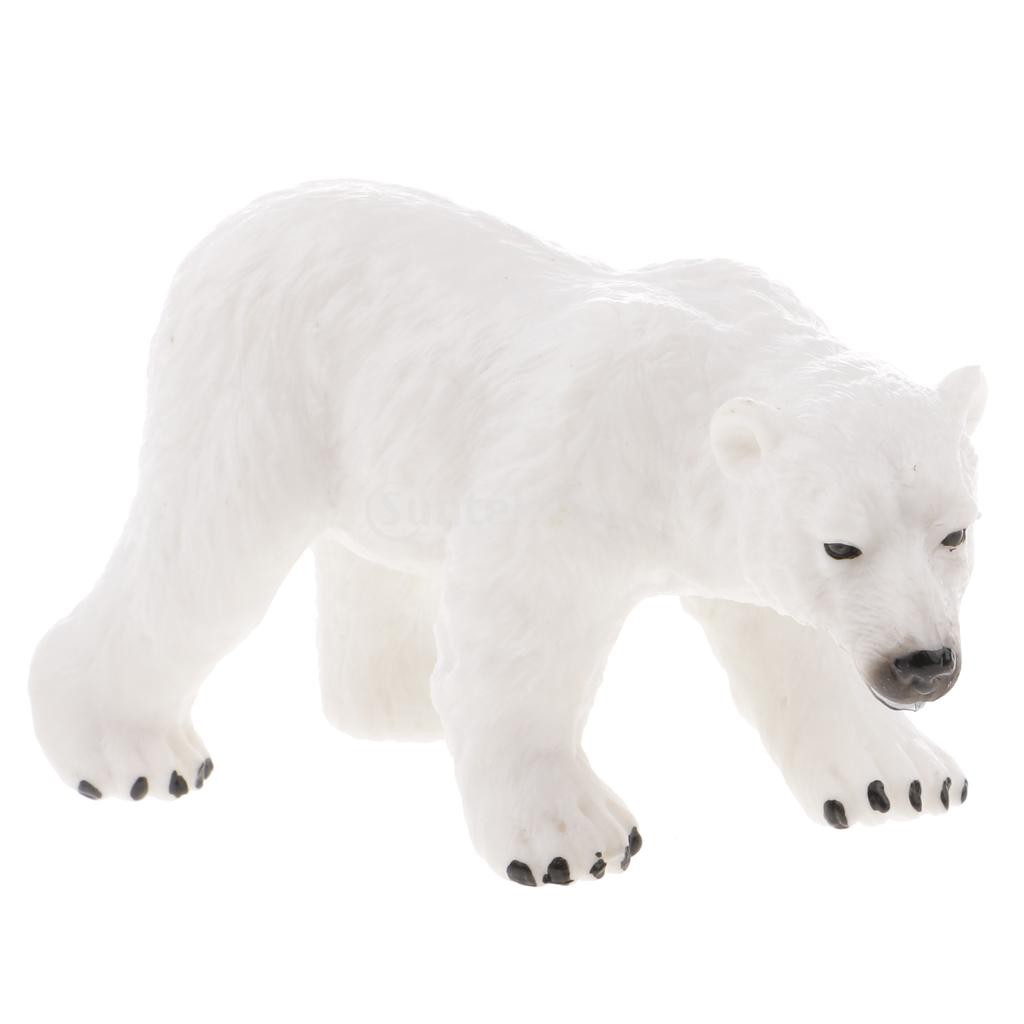 Realistic White Bear Zoo Animal Model Figure Figurine Kids Toy #1 ...