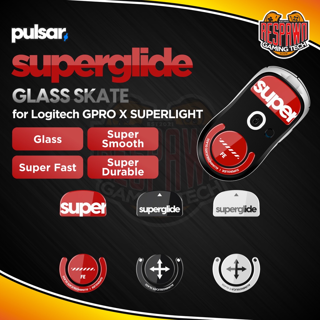 Pulsar Superglide Glass Skates For Logitech G Pro X Superlight | Shopee ...