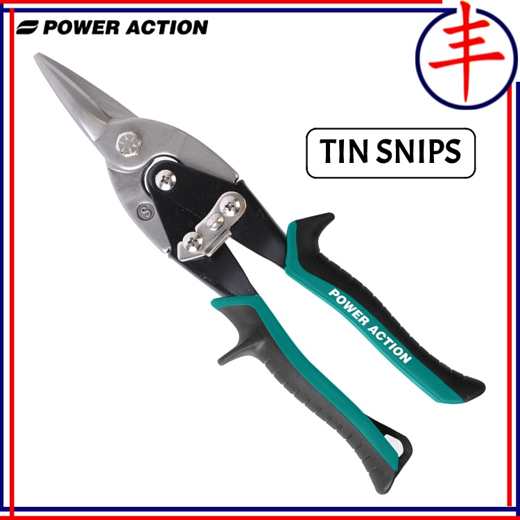 FY Power Action Tin Snip Straight Snipper Cutting Metal Sheet Scissor ...