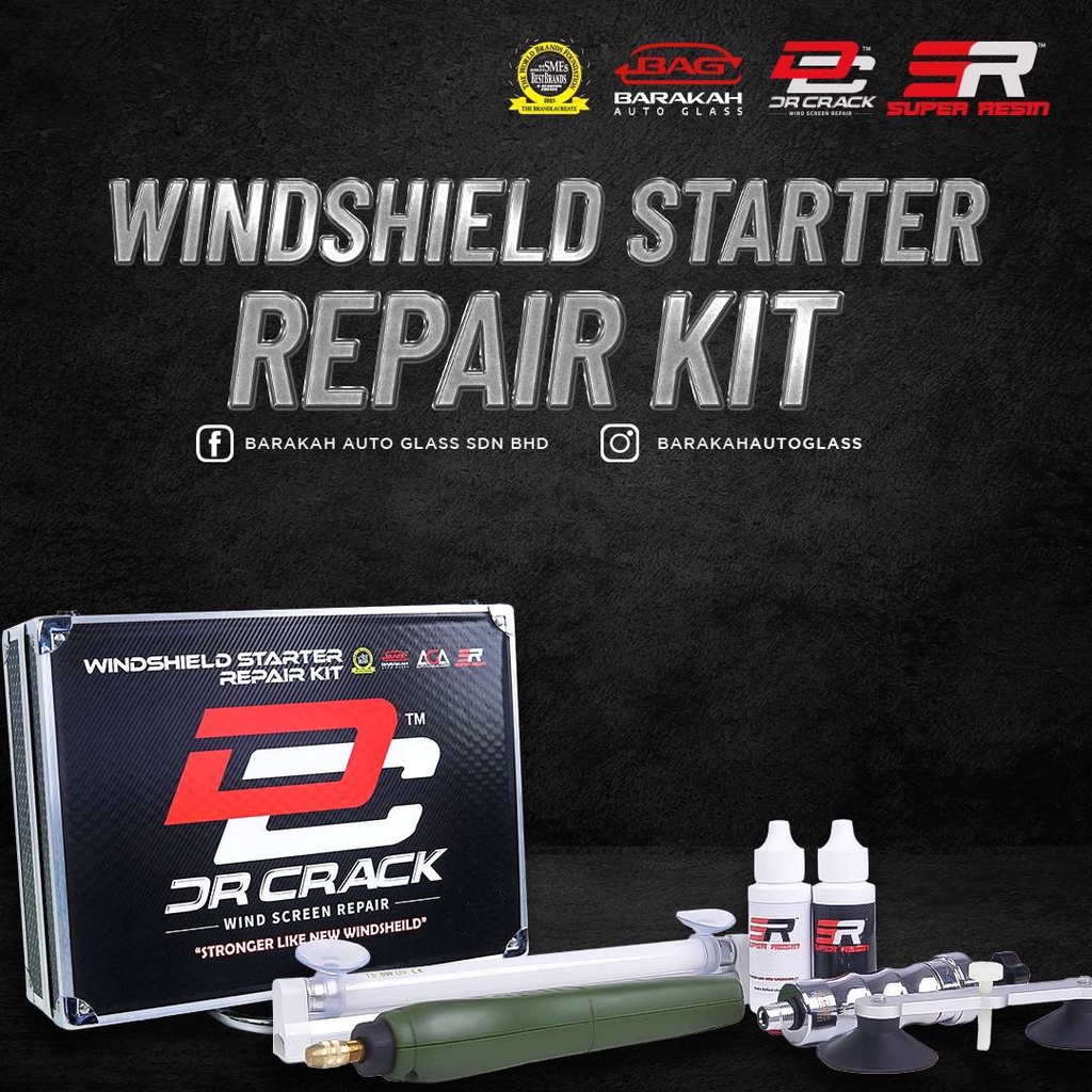 DR CRACK COMPLETE SET (Windshield Starter Repair Kit) | Shopee Malaysia