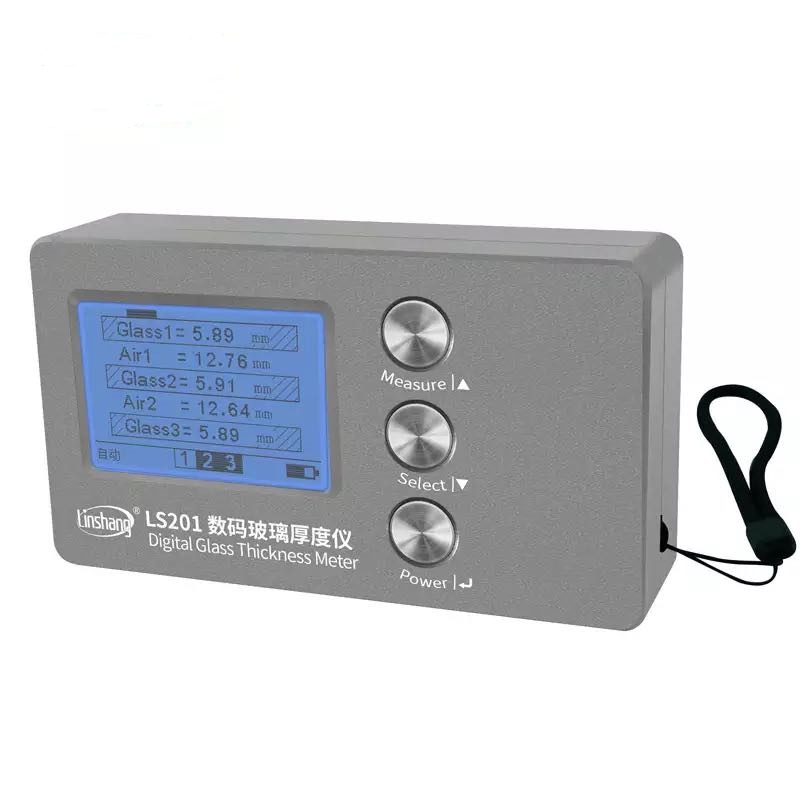 LS201 Digital Glass Thickness Meter single side laser measure insulated ...