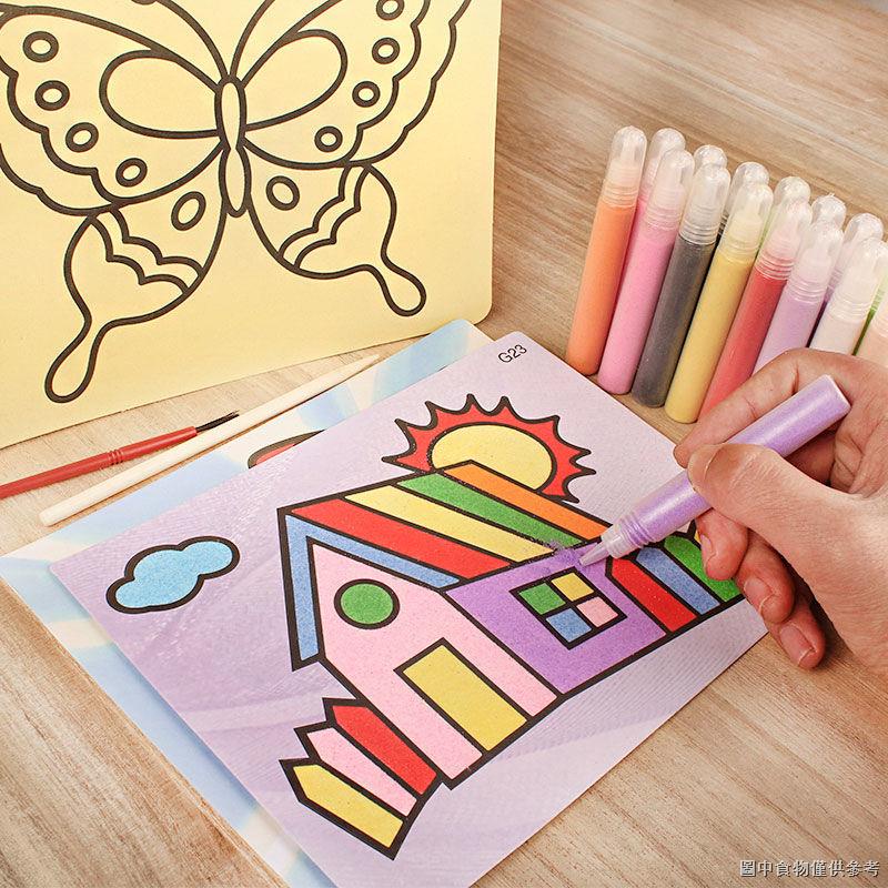 Graffiti Children's Drawing Board Coloring Materials Handmade Sand ...