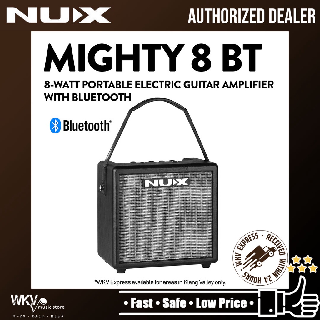 Nux Mighty 8bt 8 Watt Portable Electric Guitar Amplifier With Bluetooth Shopee Malaysia