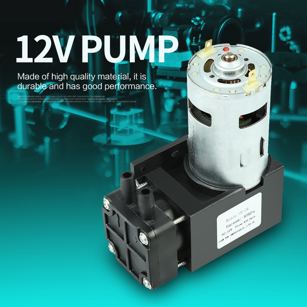 Yoaushop 40L/min DC12V 42W Mini Vacuum Pump High Efficiency Oilless ...