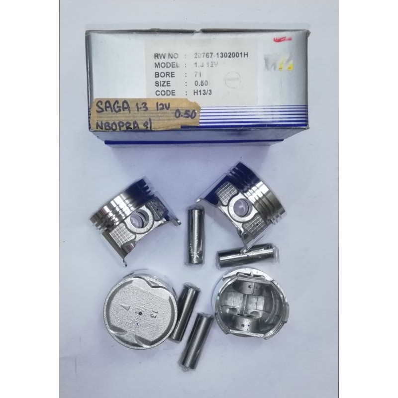 SAGA ISWARA,WIRA 12V 1.3CC PISTON WITH PIN 20767-0.50/71MM | Shopee ...