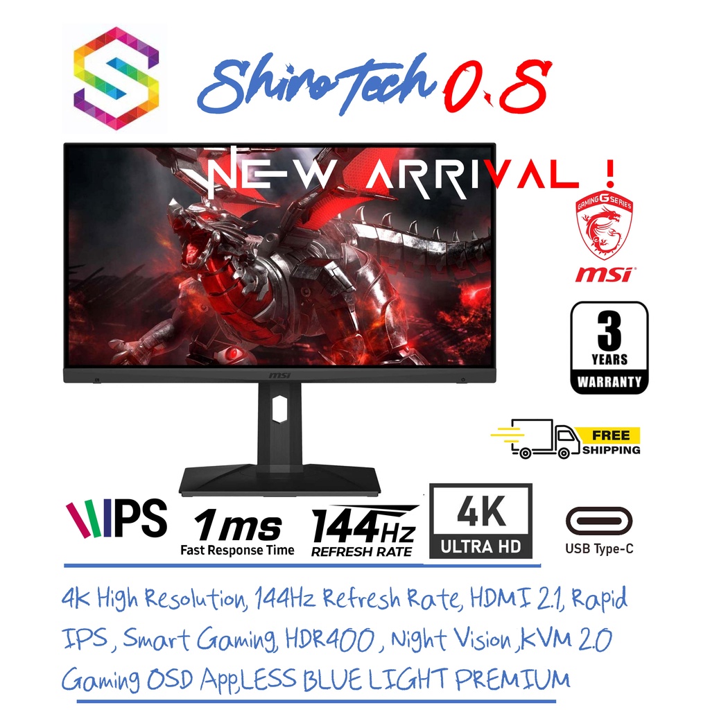 MSI Optix MAG281URF [144HZ, 4K,True HDMI 2.1] Gaming Monitor [Ready ...