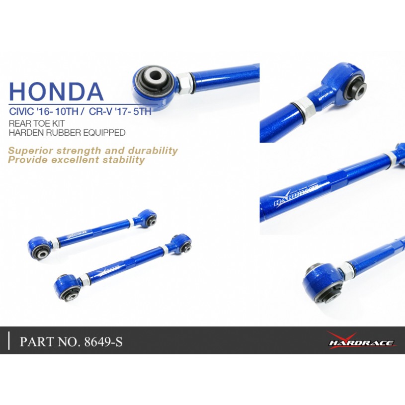 Honda Civic FC 2016+ / CRV CR-V RW 2017+ - Hardrace Rear Toe Kit 8649-S ...
