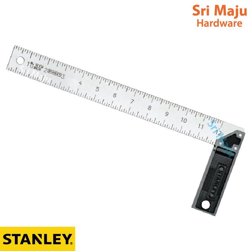 MAJU Stanley 12 Inch Try Square Solid Quality Angle Ruler Sesiku Siku L ...