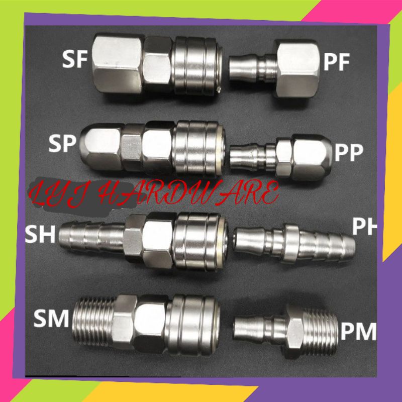 Quick Coupler Germany Type 20SH 20Sm 20SF Autolock | Shopee Malaysia