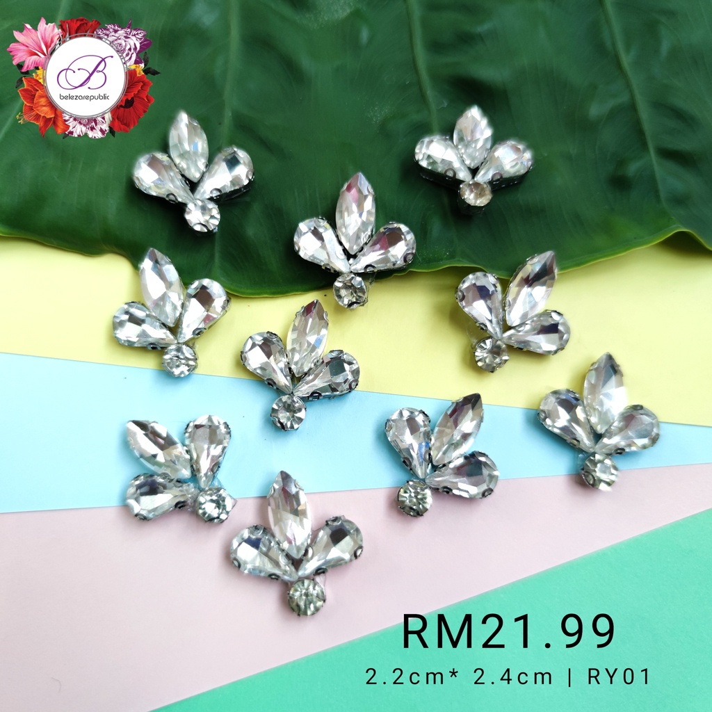 10pcs Beleza Beads Iron on Manik Tampal Bead Seterika Baju Kurung Moden ...