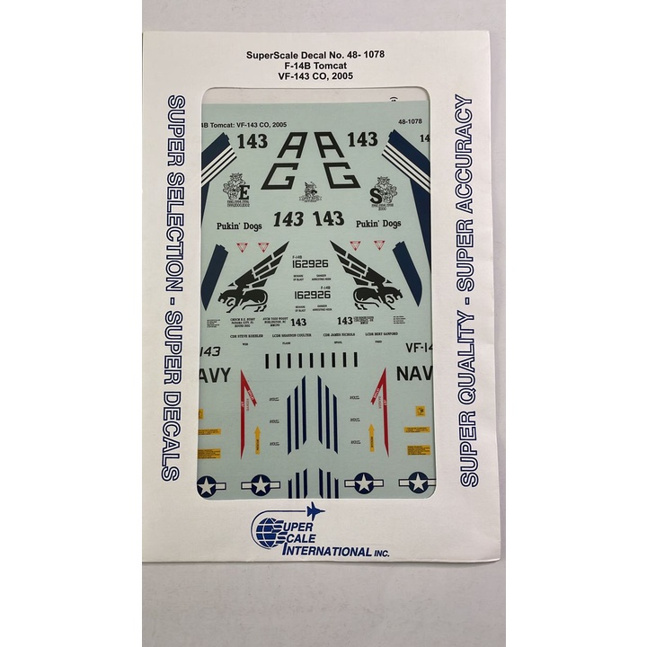 SUPERSCALE DECAL 48-1078 F-14B Tomcat VF-143 1/48 - DECAL | Shopee Malaysia