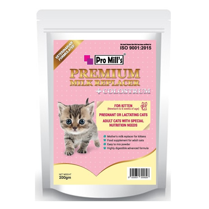 Pro Mill's Milk Replacer Enriched COLOSTRUM for kitten/Susu Replacer ...