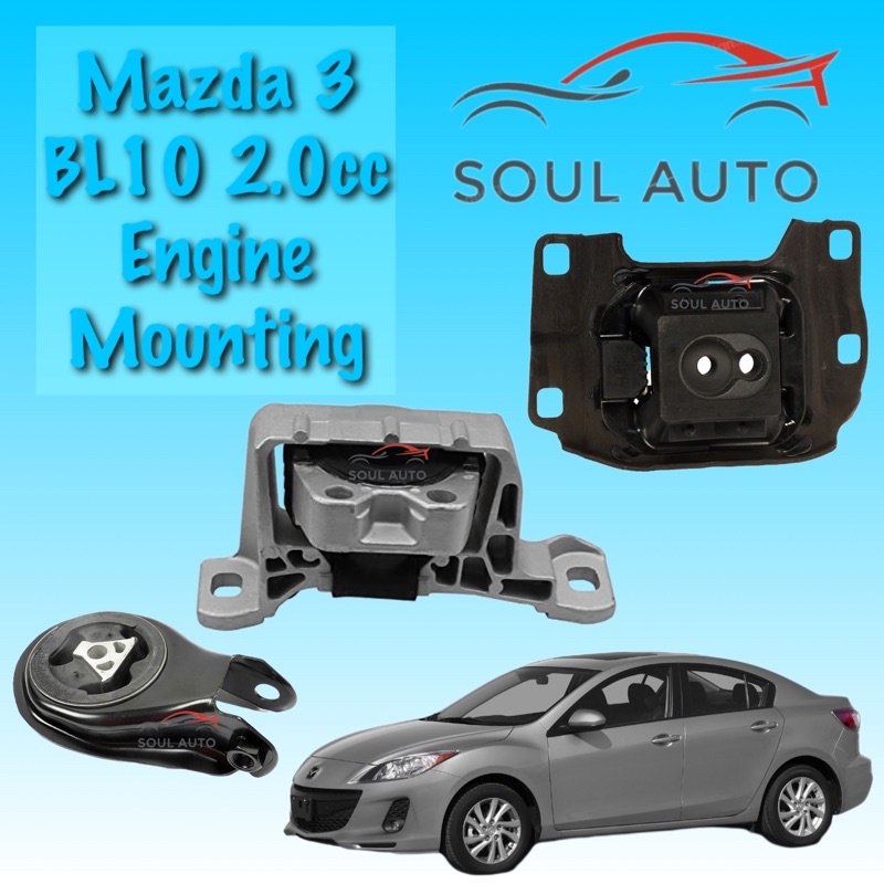 Mazda 3 BL (2008-2012 year) 2.0cc AUTO Engine Mounting Set BL10 ...