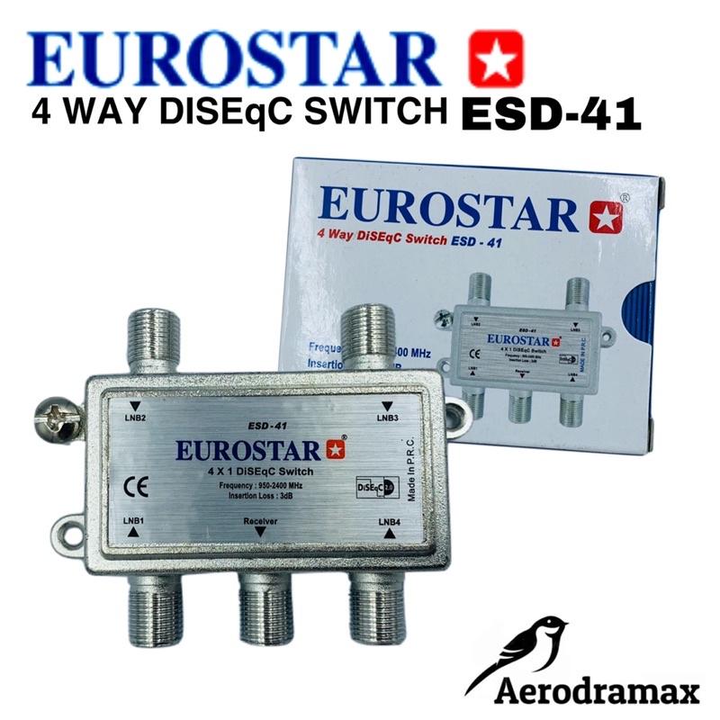 EUROSTAR 4 Way DiSEqC Switch ESS-41 | Shopee Malaysia