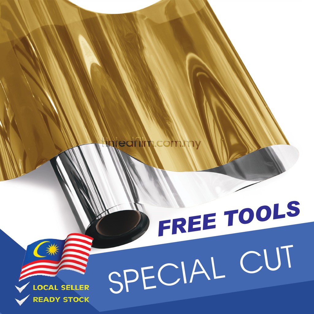 Window Tint/Tinted Rumah, Gold Silver/Emas Perak, Made in Korea, 2ply ...