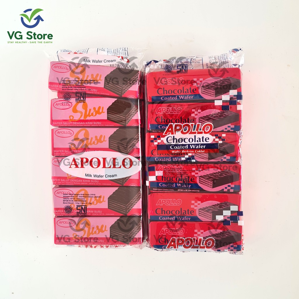Apollo wafer Biscuit Chocolate / Milk Cream wafer salute Milk ...