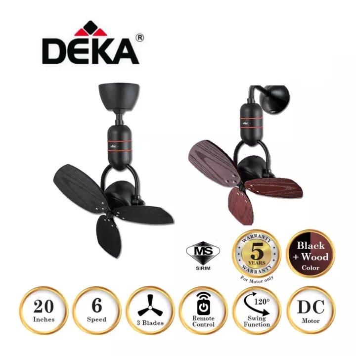 DEKA MS20 Designer Wall Fan Ceiling Fan DC Motor 20Inches Blade (Color ...