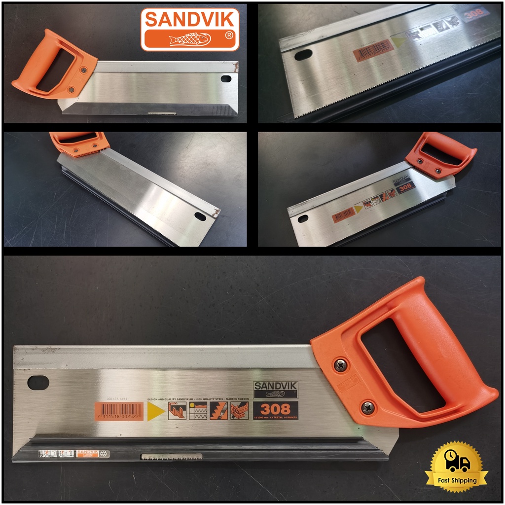 【Stock Clearance】12" 300mm 13 Teeth / 14 points Sandvik Tenon Saw 308 ...