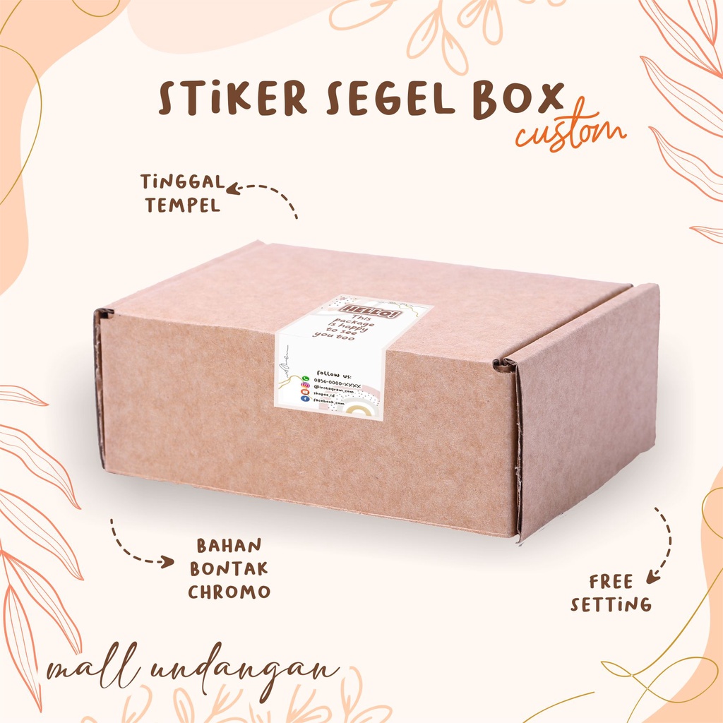 Custom BOX SEAL STICKERS- FOOD HAMPERS PACKAGING SEAL STICKERS | Shopee ...