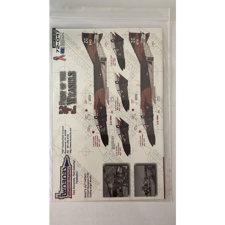 TWOBOBS 72-047 McDonnell Douglas F-4C Phantom II First of the Weasels 1 ...