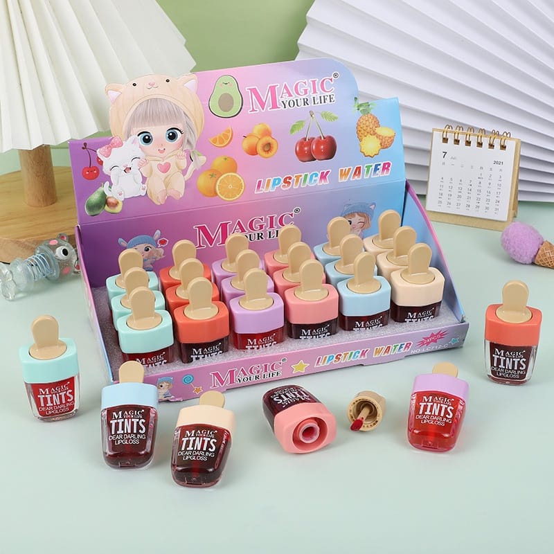 🌹1Box 24pcs MAGIC YOUR LIFE ICE CREAM LIP TINT Lip Gloss🌹 | Shopee Malaysia