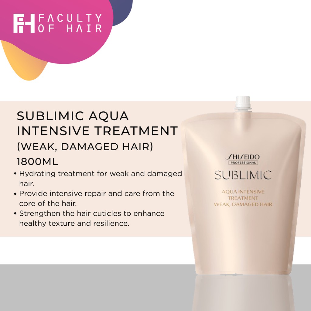 Shiseido Sublimic Aqua Intensive Treatment For Weak Damaged Hair (1800ml) | Shopee Malaysia
