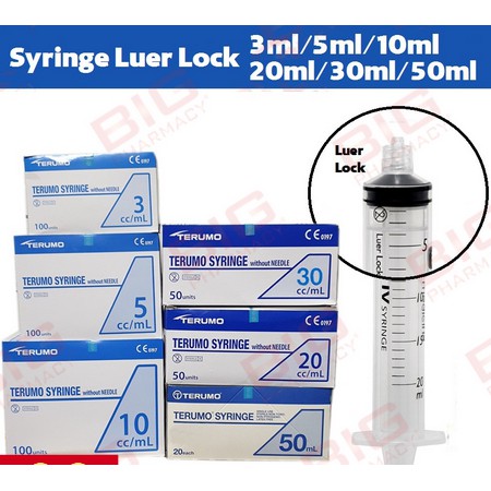 Terumo Syringe Luer Lock 3ml/3cc , 5ml/5cc , 10ml/10cc 1S/100S | Shopee Malaysia