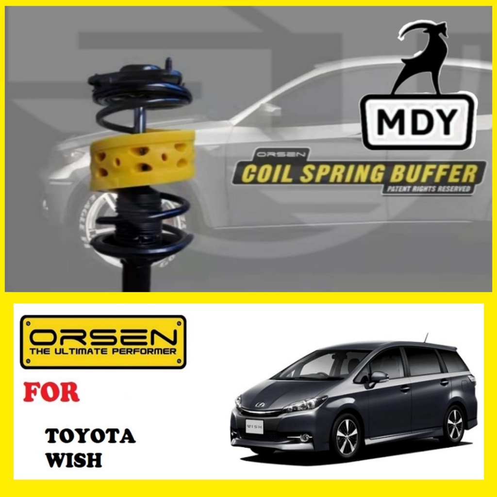 ORSEN Coil Spring Rubber Toyota Wish New x 2 pcs Cushion Buffer ...