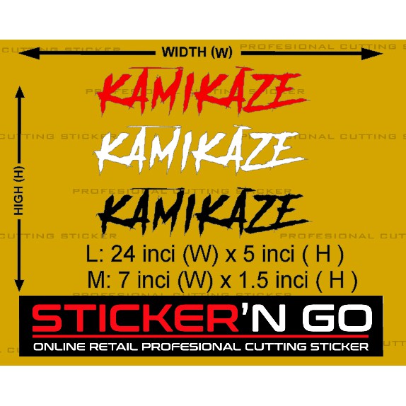 STICKER CUTTING CUSTOM KAMIKAZE JAPAN DESIGN | Shopee Malaysia