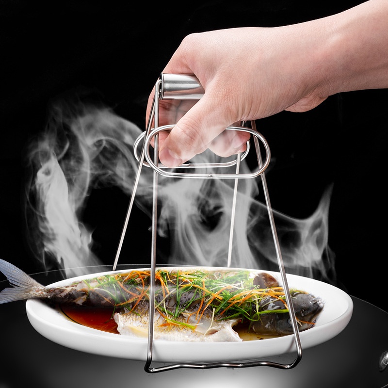 (C8) Stainless Steel Plate Bowl Pot Clamp Dish Anti Hot Anti Scald ...