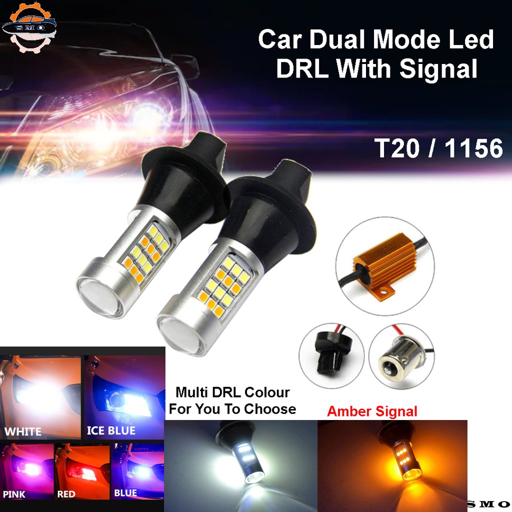 Car DRL Led 42 Led Dual Mode Signal with DRL T20 / 1156 Persona Saga ...