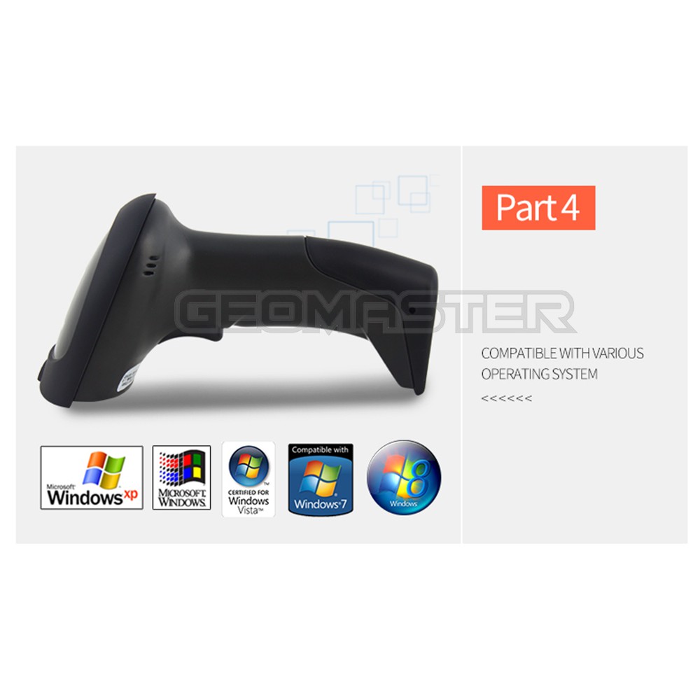 Geomaster Barcode Scanner 2D Wireless Barcode Scanner Scan QR Code ...