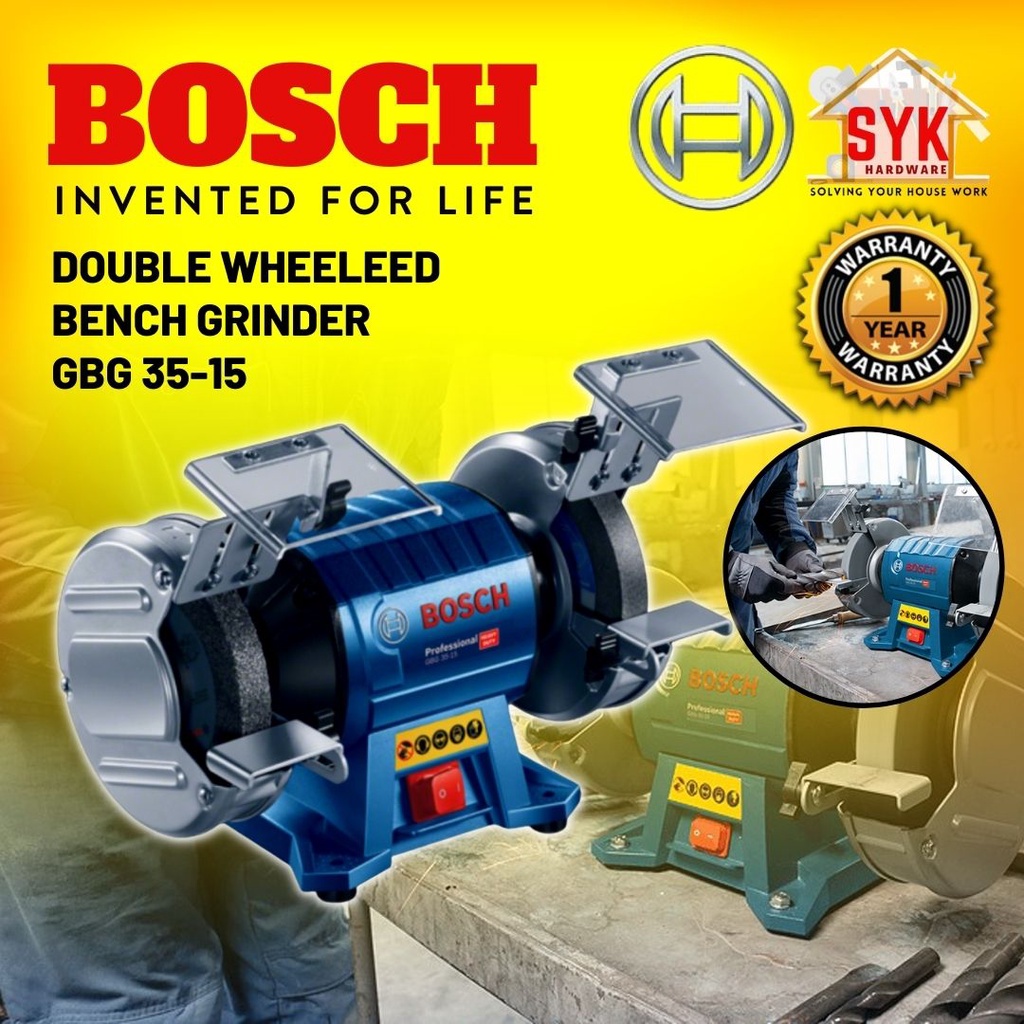 SYK BOSCH GBG 35-15 GBG35-15 Double Wheel Bench Grinder Machine Stone ...