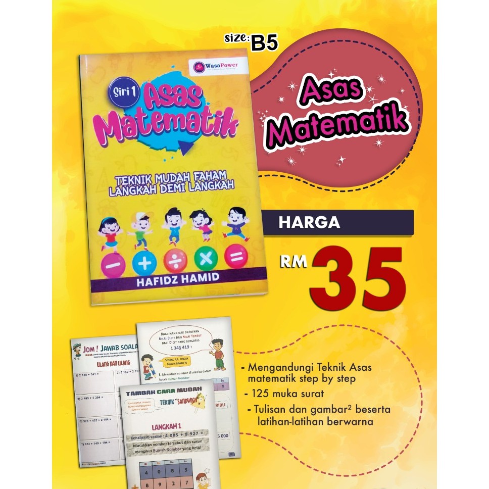 🤩BEST🤩125ms Asas Matematik Tambah Tolak Darab Bahagi Darjah 1-6 ...