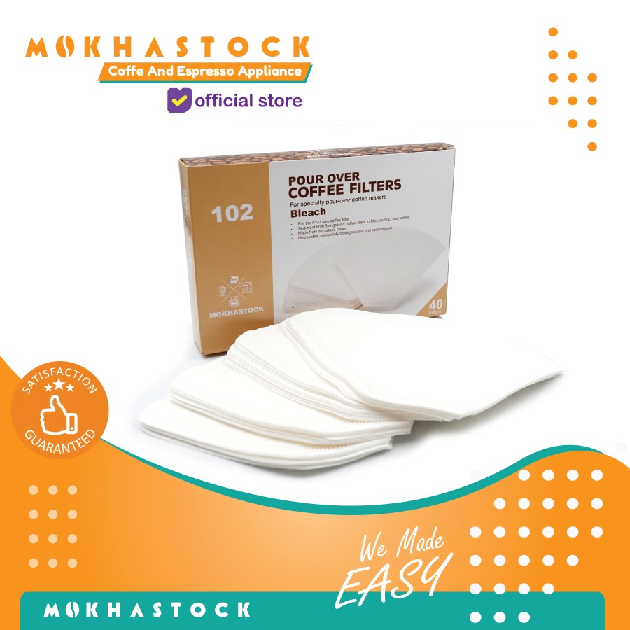 Mokhastock 102 Coffee Filter Paper Flat Bottom Coffee Paper 02 Contents ...