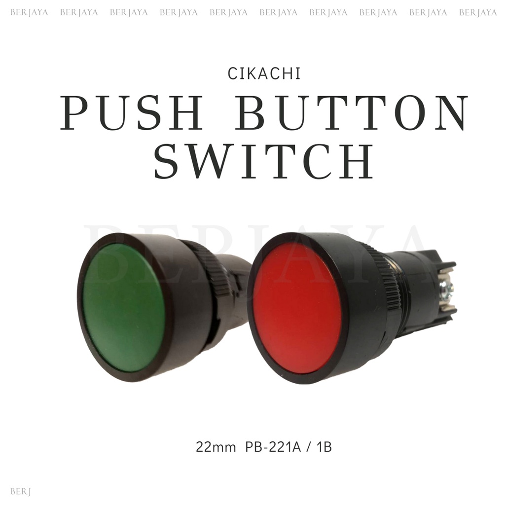 Cikachi 22mm Flat Head Push Button Switch PB-221A/1B 2 Terminal | Shopee Malaysia
