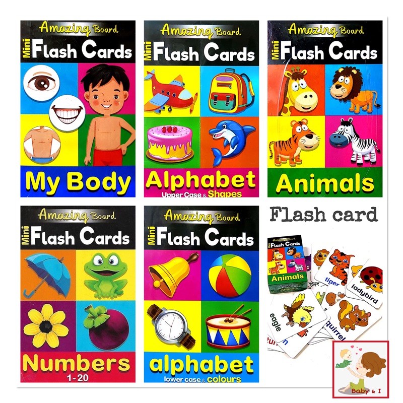 Amazing Board Mini Flash Card - Alphabet Upper & Shapes, Lower case ...