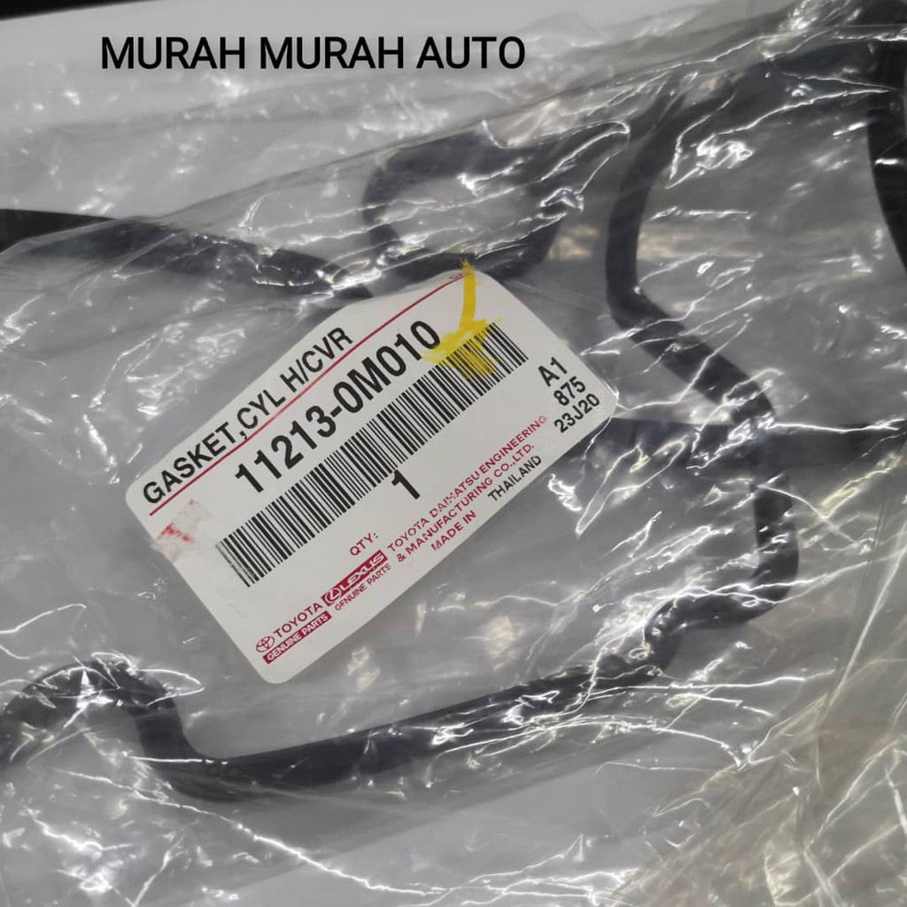 ORIGINAL TOYOTA VIOS NCP42 NCP93 NCP150 VALVE COVER GASKET (11213-0M010 ...