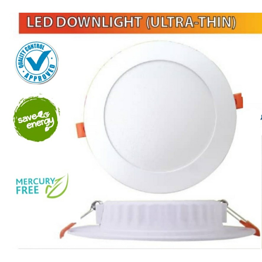 LAMPU LED DALAM SILING KAPUR 12W (1014LM) & 18W (1520LM) RECESSED ROUND ...