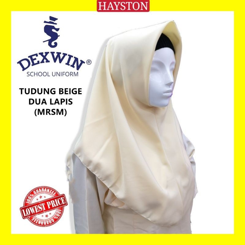 tudung beige pengawas kain licin koshibo sekolah mrsm mara | Shopee ...