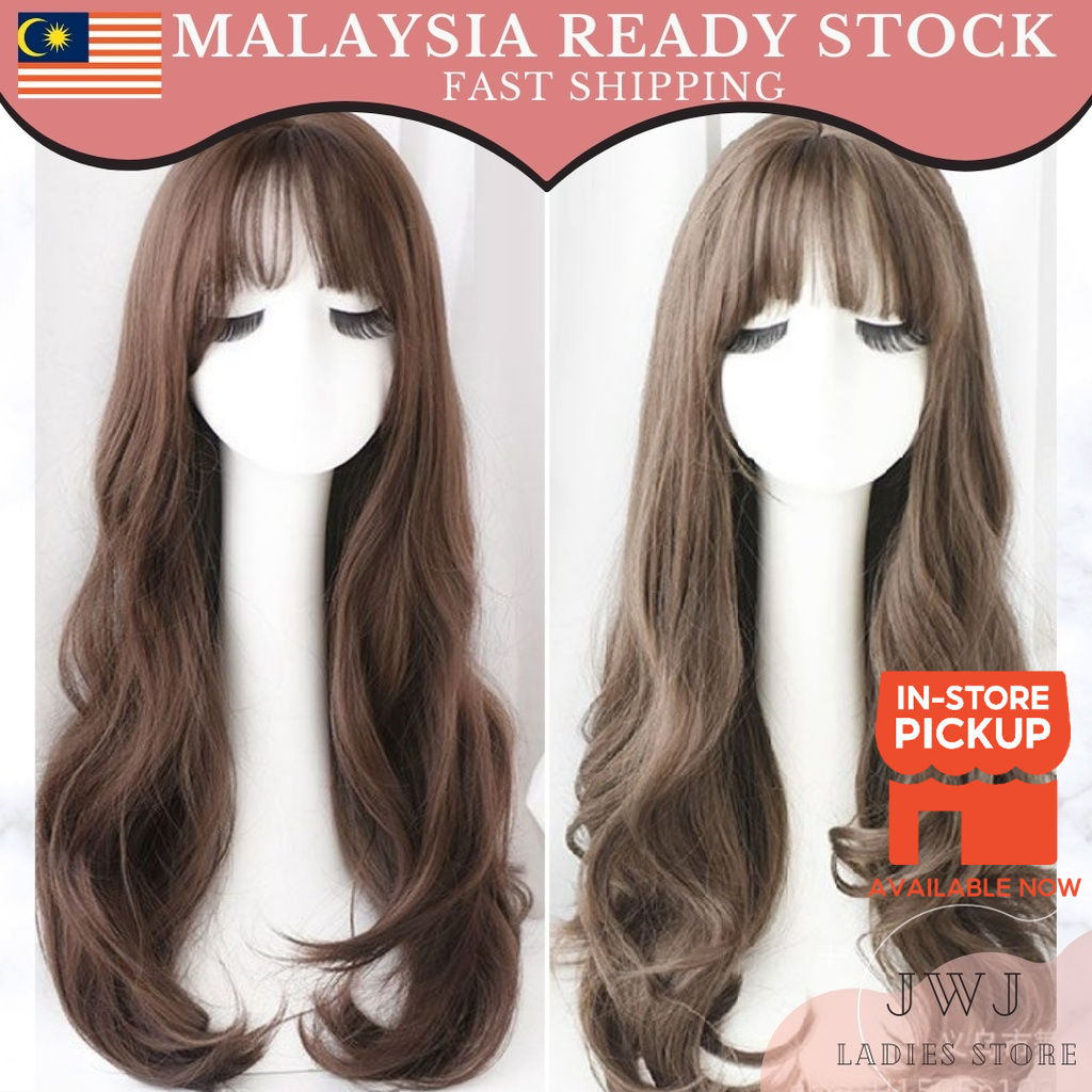[READY]Hair Wig 60cm Long Curly/ Wave Style Women Hair Wig Synthetic ...