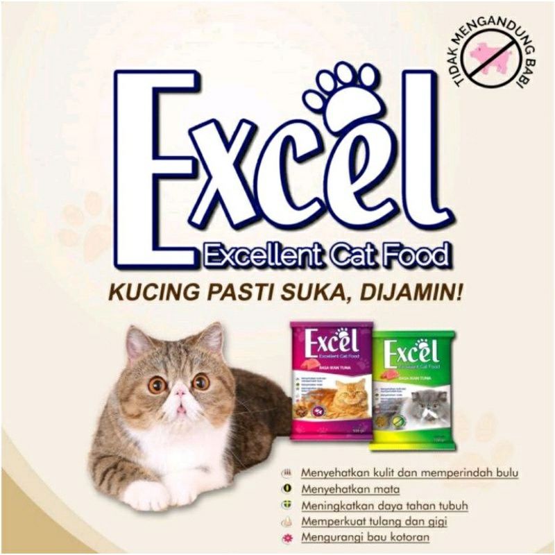 Excel cat food 500gram adult cat food 500gr | Shopee Malaysia