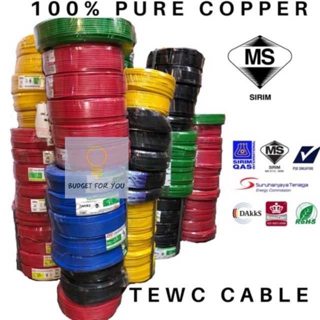 ***READY STOCK***[💯SIRIM APPROVAL CABLE] TEWC YAZAKI PURE CORPER 2.5MM ...